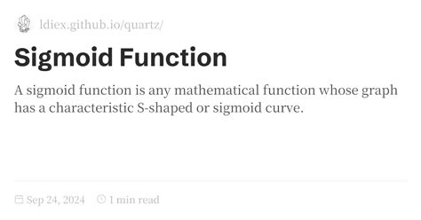 Sigmoid Function