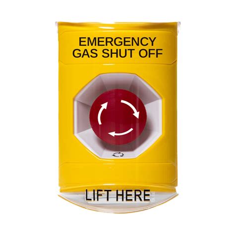 Emergency Gas Shut Off Yellow Twist Reset