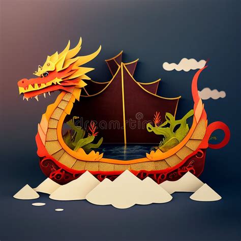 “龙舟日”ai产生创造性背景 库存例证 插画 包括有 传统 制作 格式 报废 框架 汉语 东部 268775635