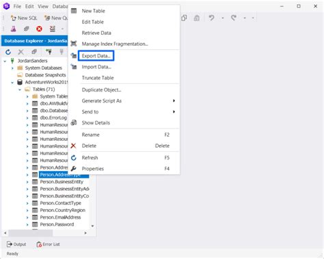 How To Export Sql Server Data From Table To A Csv File