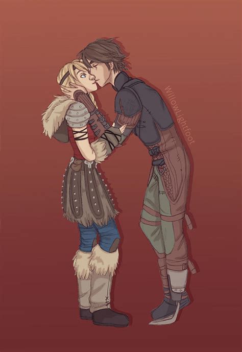Hiccup And Astrid By Willowlightfoot On Deviantart
