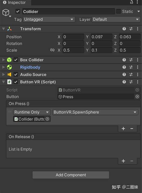 Unity VR 按钮 知乎