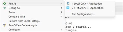 Error Running A Local C Application Stm32cubeide Stmicroelectronics
