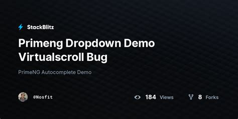 Primeng Dropdown Demo Virtualscroll Bug StackBlitz