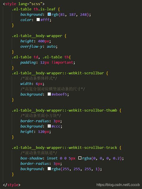 Elementui中表格el Table滚动条样式的优化el Table 滚动条太难看 Csdn博客