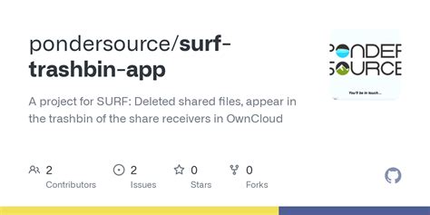 Github Pondersourcesurf Trashbin App A Project For Surf Deleted Shared Files Appear In The