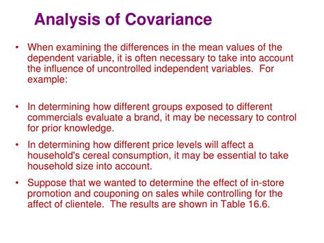 PPT Analysis Of Variance And Covariance PowerPoint Presentation Free Download ID