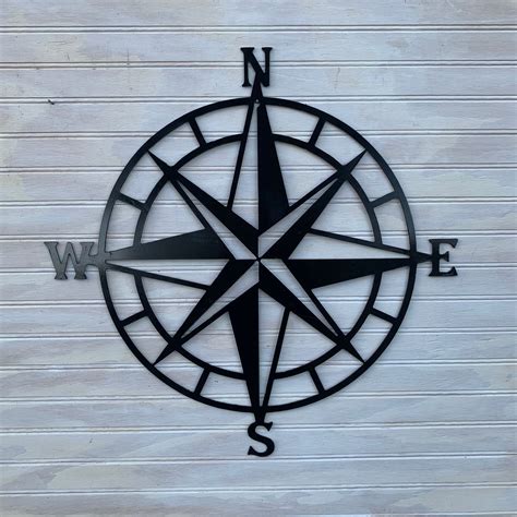 Nautical Compass Metal Wall Art Theforgingmule