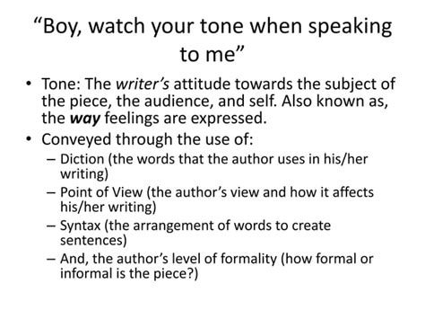 Tone And Mood Ppt PPTX Fiction Books And Literature