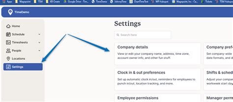 Company Details Time Timesheet Mobile