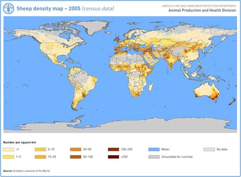 Sheep Density Worldwide More Sheep Maps Maps On The Web