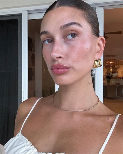 Hailey Bieber Tattoo Behind Ear