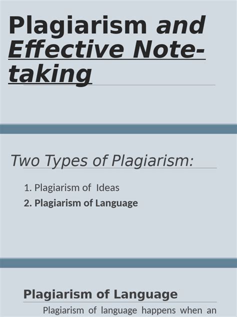 06 part 2 plagiarism and effective note taking pdf plagiarism