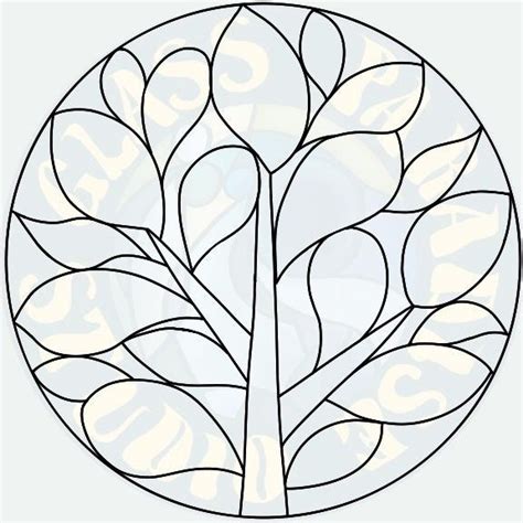 Tree Ii Stained Glass Pattern Pdf Png Digital File Etsy Modèles De