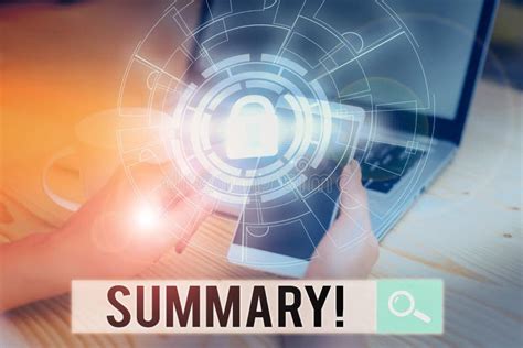 Handwriting Text Writing Summary Concept Meaning Brief Statement Or Account Of Main Points Of