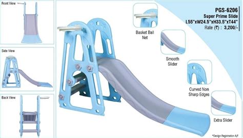 Blue And Gray Plastic Super Prime Slide For Playground Age Group To Years At Rs In