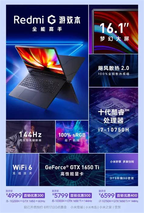 Xiaomi Redmi G Gaming Laptop Unveiled With Hz Display