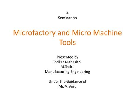 Microfactory Pdf