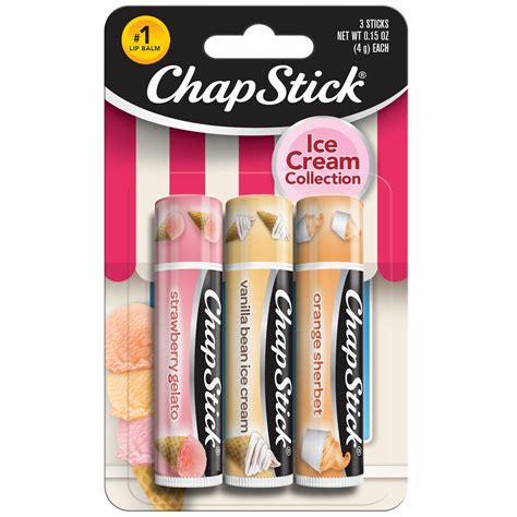 Brandclub Chapstick Lip Care Set Ice Cream Collection 3 Pack