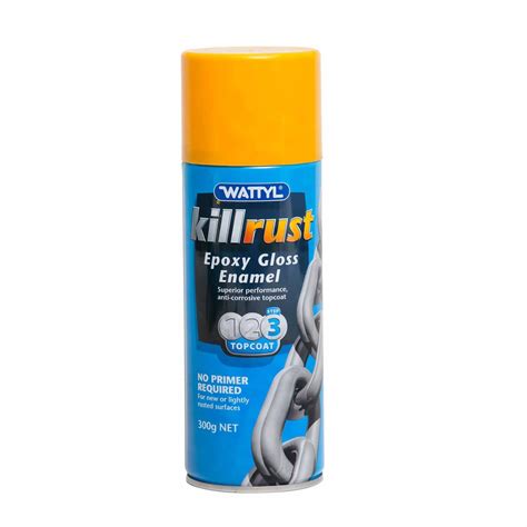 Wattyl Killrust Metal Spray Paint Gloss 300g Sungold Mitre10