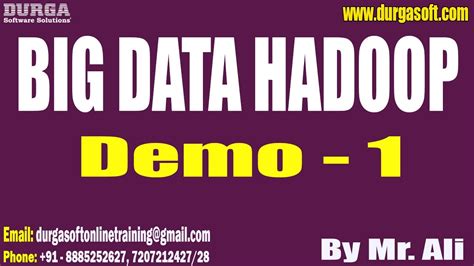 Big Data Hadoop Tutorials Demo 1 By Mr Ali On 09 03 2023 9pm