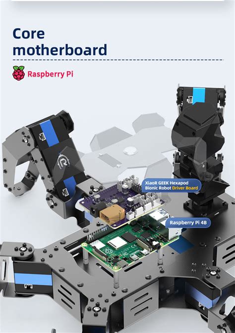 Hexapod Raspberry Pi Ai Bionic Robot With Real Time Video Transmission