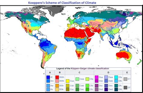 Koeppenss Scheme Of Classification Of Climate Map Archives Pcsstudies