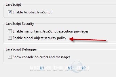 Fix This Document Requires Global Security Policy To Be Disabled Adobe Acrobat