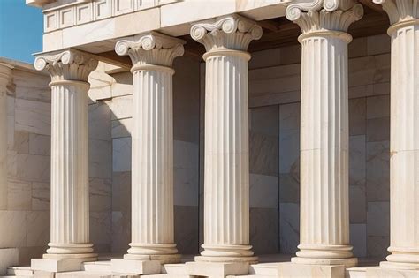 Premium Photo Greek Architectural Pillar Marble Stone Column Ancient Greek Style Building