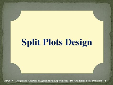Pdf 15 Split Plots Design