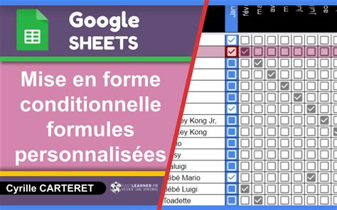 Réaliser Des Mises En Forme Conditionnelles Avec Des Formules Personnalisées Fast Learner