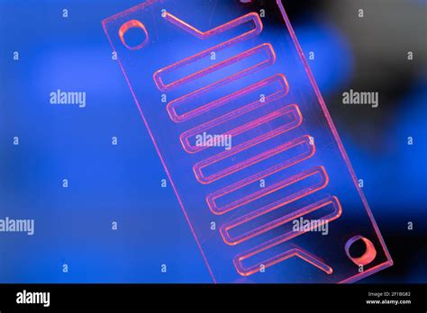 Lab On A Chip Microfluidics Device Stock Photo Alamy