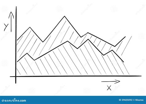 Sketch Of The Area Chart Stock Vector Illustration Of Line