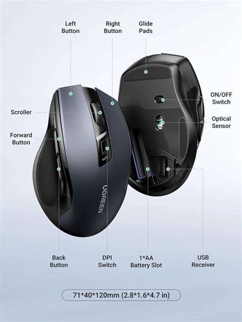 Promo 100 Produk Ori Ugreen Wireless Mouse Silence Click Ergonomic Design Usb 2 4g 4000 Dpi