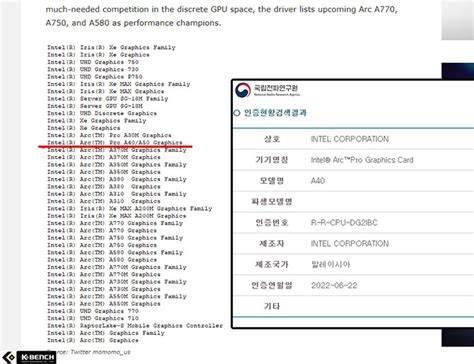 인텔의 첫 번째 Arc 그래픽카드 한국은 워크스테이션이 먼저 케이벤치 주요뉴스