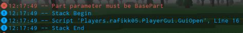 part parameter must be basepart scripting support developer forum
