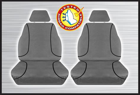 Grey Canvas Front Seat Cover Pair Everest Ranger And Bt50