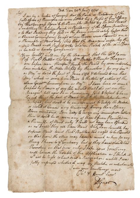 Lot David Grier To George Washington Rev War Dated Letter Signed
