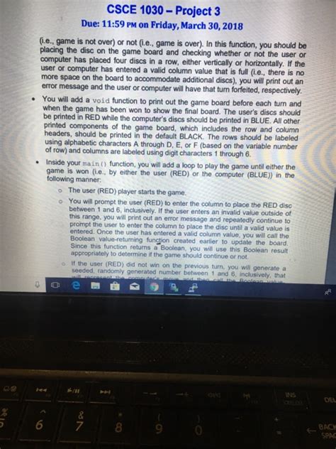 Solved Csce 1030 Project 3 Due 1159 Pm On Friday March