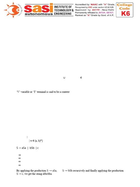 Unit Ii Pdf Parsing Formalism Deductive