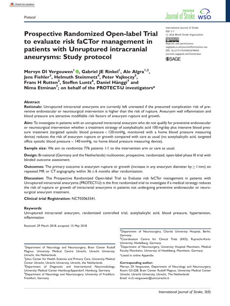 Pdf Prospective Randomized Open Label Trial To Evaluate Risk Factor