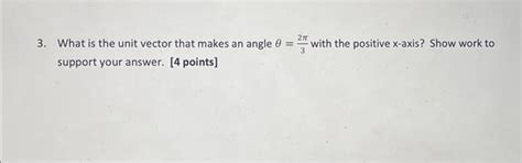 Solved 3 What is the unit vector that makes an angle θ 32π Chegg com