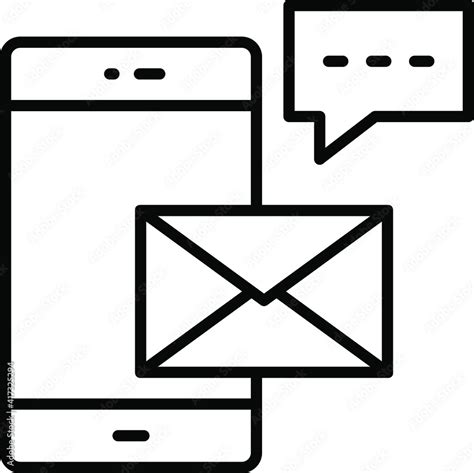 Auto Answering Concept Automated Reply Vector Line Icon Design Internet Of Things Symbol On