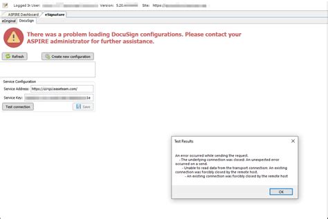 Problem Loading Docusign Configurations