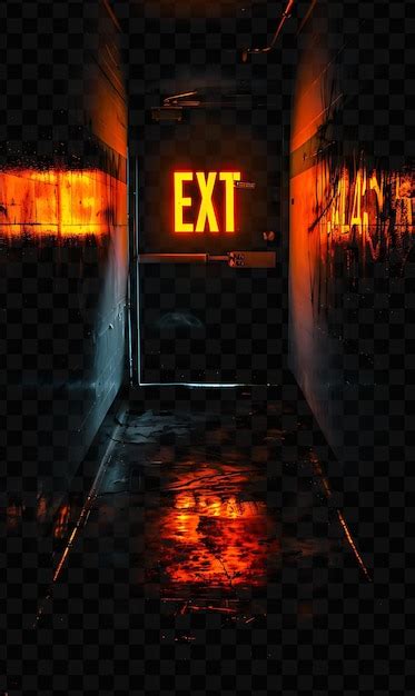 PSD Exit Light With Steady Glow Cool Radiant Enhancing Safety So Caustic Effect Texture Light