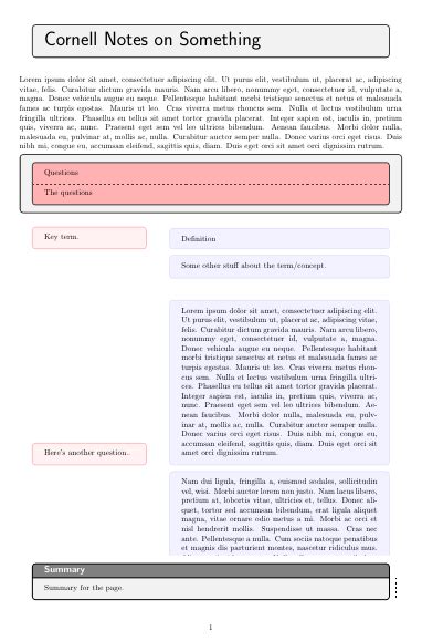 How To Match Width Of Tcolorbox Box In This Cornell Notes Template TeX LaTeX Stack Exchange