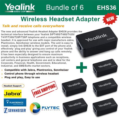 Yealink Ehs36 Wireless Headset Adapter Black 45 Off
