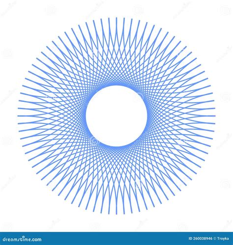 Abstract Circle Radial Pattern Round Design Element Stock Vector