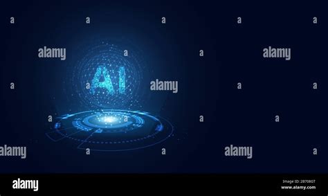 Abstract Technology Ai Computing On Circle Concept Working Data Of