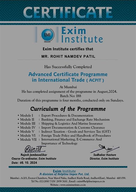 🔹the Advanced Certificate Program In International Trade Provides In Depth Knowledge Of Global